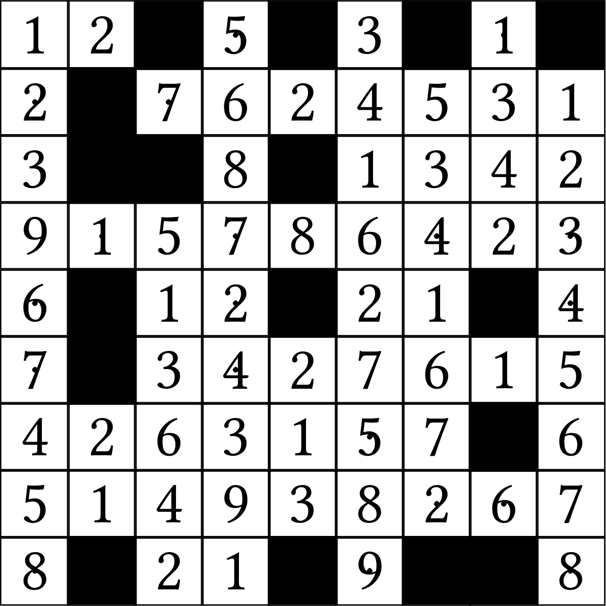 Solutions de vos premières grilles de Yakazu · ALPO